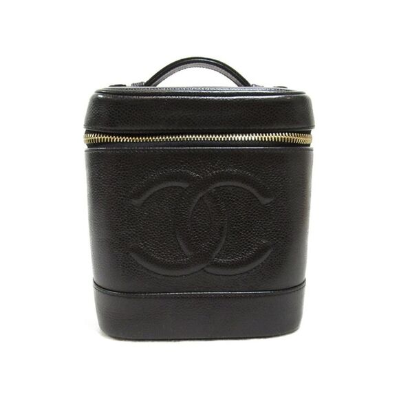 CHANEL | Bags | Pre Loved Chanel Vertical Caviar Vanity Case With Cc ...